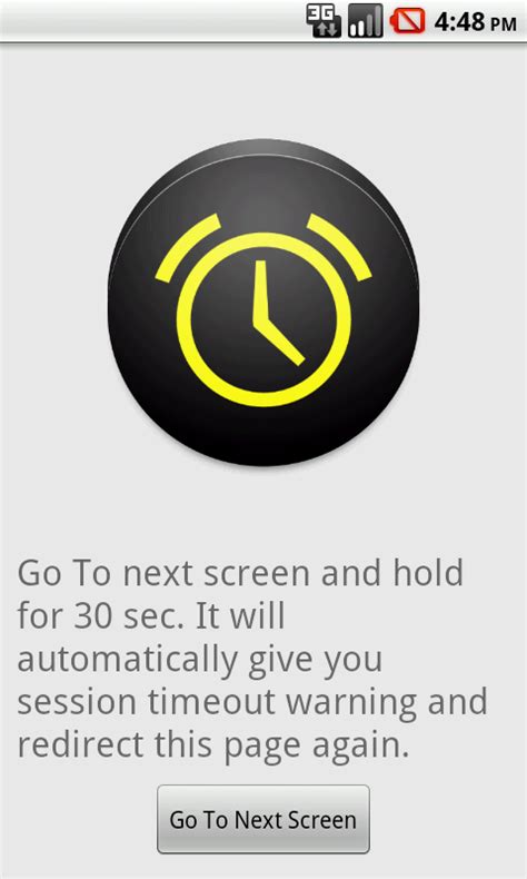 Android Tutorials Session Time Out Android Demo Application