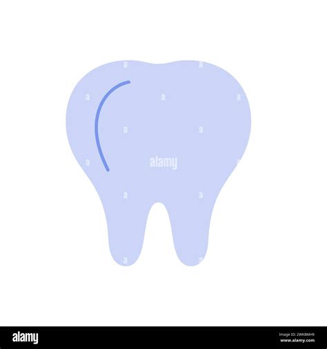 Human Tooth Blue Healthy Molar Simple Model With Roots And Crown