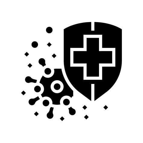 Immunity Shield Immunization Glyph Icon Illustration 60186090 Vector