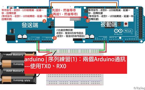 Arduino 序列練習 兩個Arduino通訊 使用TX RX