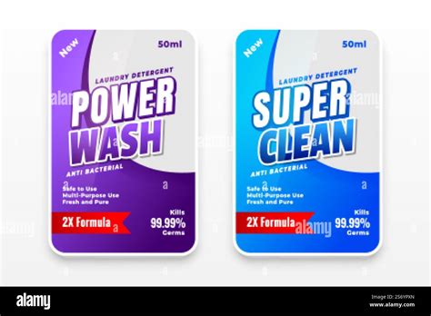 Laundry Detergent And Disinfectant Labels For Your Business Stock