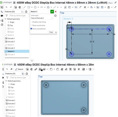onshape issues with linear pattern one of the pattern objects