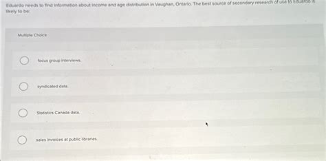 solved eduardo needs to find information about income and