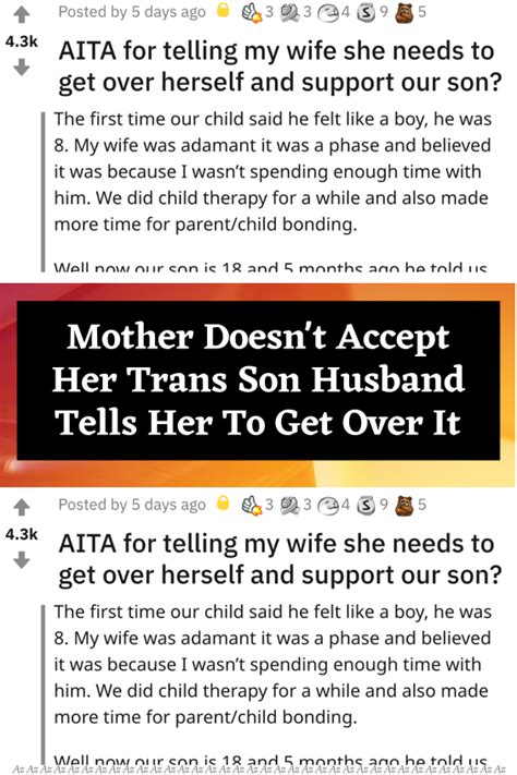mother doesn t accept her trans son husband tells her to get over it