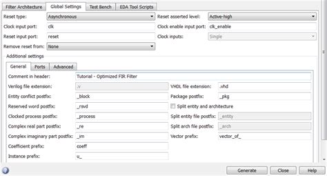 optimized fir filter matlab and simulink