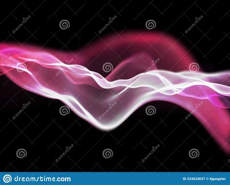 3d Network Communications Background With Flowing Particles Stock Illustration Illustration Of