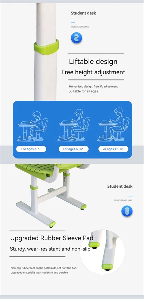 Abs Plastic School Furniture Classroom Table And Chair Set For Primary