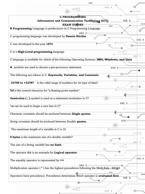 Cprogrammingexamguides Pdf C Programming Language Control Flow