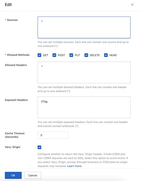 Configure Cors For An Oss Bucket Drive And Photo Service Alibaba