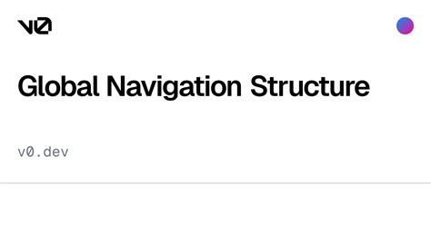 Global Navigation Structure V0 By Vercel