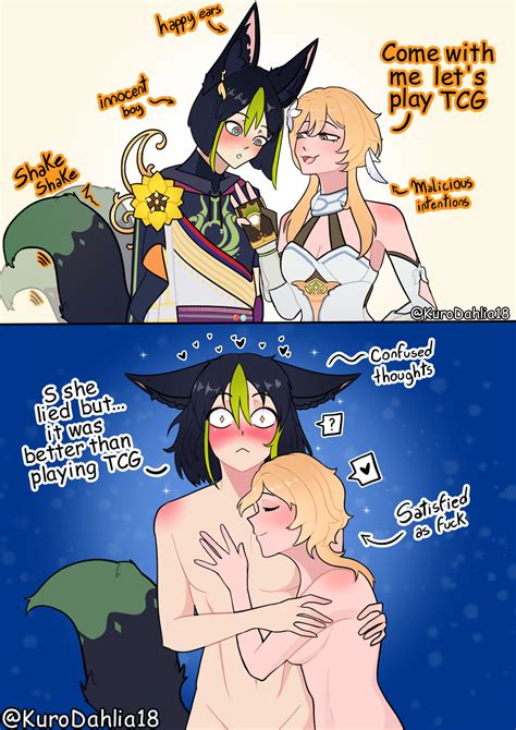 Lumine And Tighnari Genshin Impact Drawn By Kurodahlia Danbooru