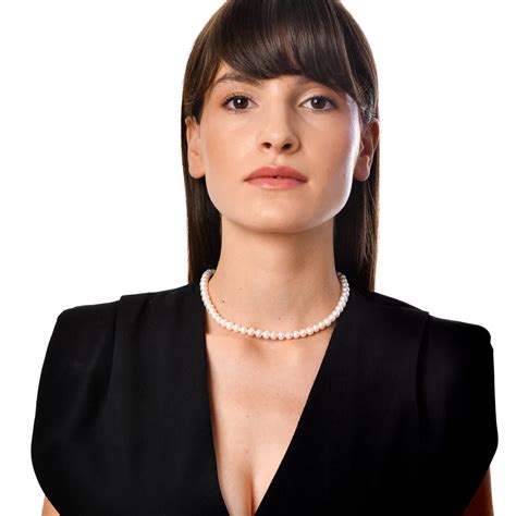 Colier Din Aur Alb Cu Perle De Cultura Cod 193296 Teilor