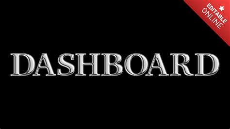 Dashboard Metallic Text Effect Generator