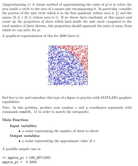 Solved Approximating A Classic Method Of Approximating Chegg