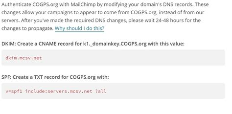 Mailchimp Dns Authenication Not Working Stack Overflow