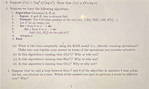 solved suppose f n log6n logn3 ﻿show that f n ﻿is