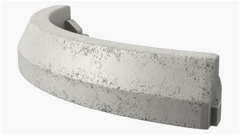 Concrete Curb Rounded Section 3d Model 14 3ds Blend C4d Fbx Max Ma Lxo Obj Free3d