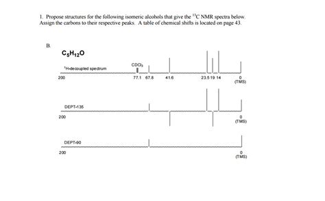 Solved 1 Propose Structures For The Following Isomeric
