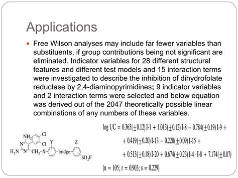 Hansch And Free Wilson Qsar Models Pptx