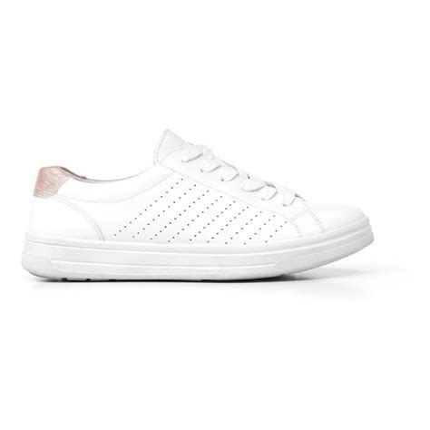 Tenis Dama Mujer Flexi Piel Blancos Casuales Cómodos