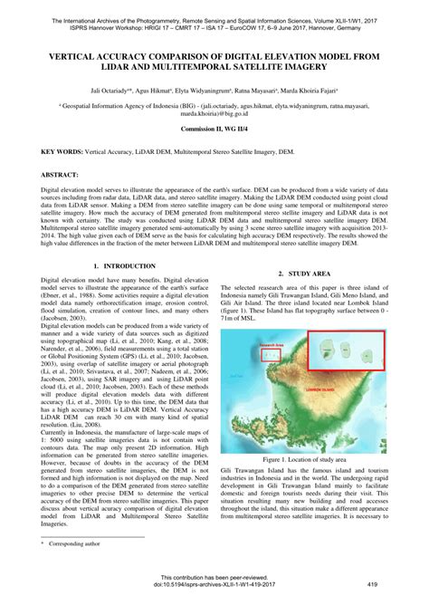 Pdf Vertical Accuracy Comparison Of Digital Elevation Model From Lidar And Multitemporal
