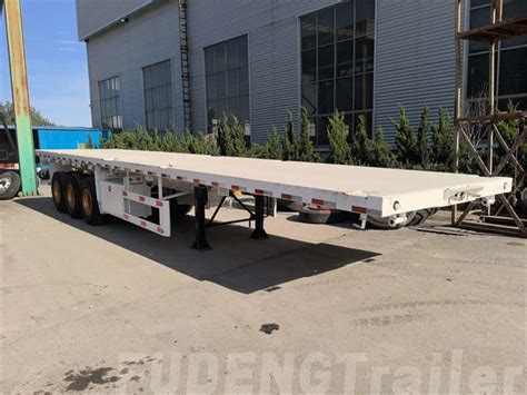 3 Axles 60t Flatbed Semi Trailer China Trailer Export