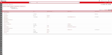 account column sorting glm systems