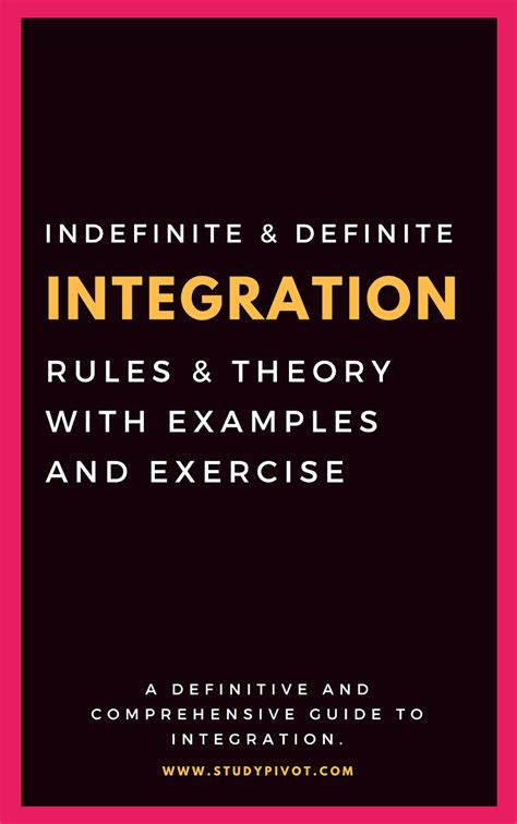 Integration Rules And Integration Definition With Examples