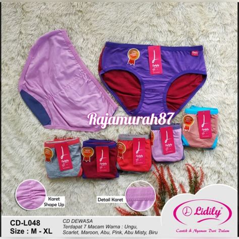Jual 6pcs CD LYDYLY L048 L056 /Celana Dalam List Bahan Katun Adem Cd ...
