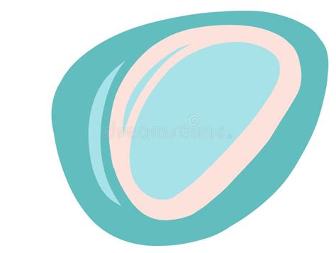 Pastel Red Green Blob Organic Doodle Hand Drawing Shape And Form Illustration Background Element