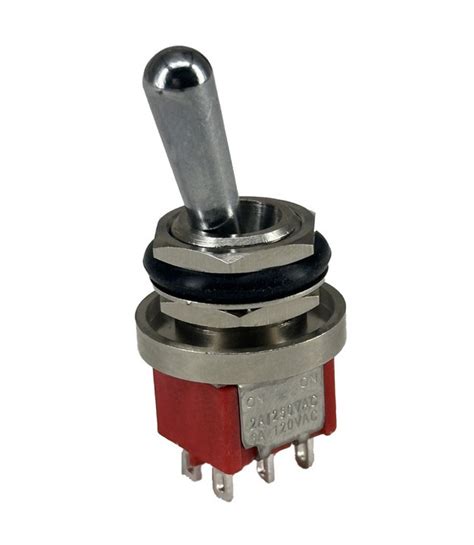 Mini Toggle Switch 1M Series DPDT On On Solder Lug Large Handle