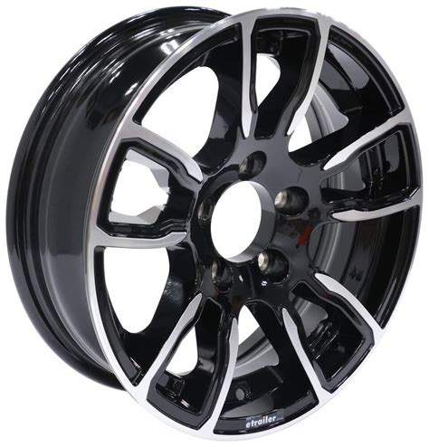 Aluminum Am06 Series Black Machined Trailer Wheel 15 X 6 Rim 6 On