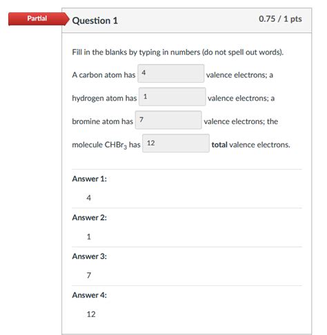Solved Partial Question 1 0 75 1 Pts Fill In The Blanks By
