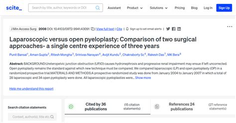 Laparoscopic Versus Open Pyeloplasty Comparison Of Two Surgical