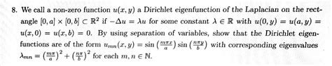 Solved 8 We Call A Non Zero Function Ux Y A Dirichlet