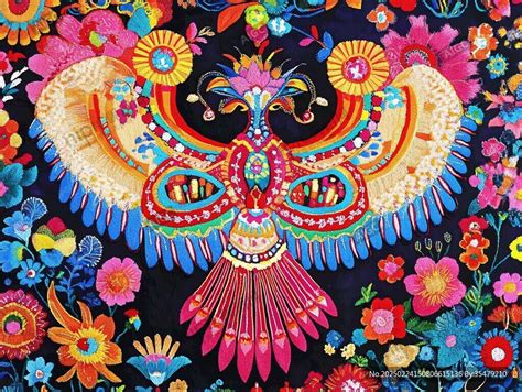 Ai创作图彝族文化主题彩绘 艺术工艺品苗族 壮族农民画派 精美的民族风情装饰画 民族特色凤凰 彝族彩绘 民间传统美术 彝族装饰画 苗族特色手工 苗族刺绣手绘 广西少数民族彩绘 黔东南水彩彩绘