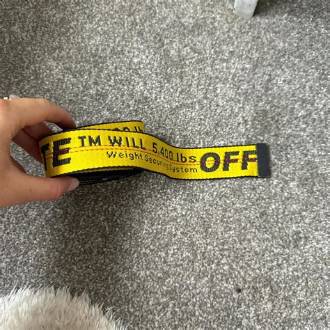 Authentic Off White Utility Yellow Belt Worn Depop