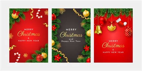 현실적인 크리스마스 배경 무료 벡터