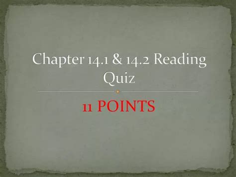 ppt chapter 14 1 and 14 2 reading quiz powerpoint presentation id 5579231
