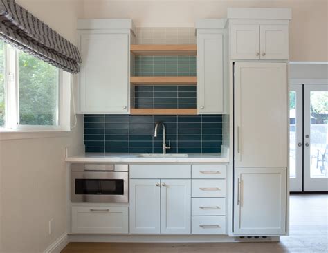 Ombre Matte Glass Backsplash Blue Kitchen Tiles Glass Backsplash