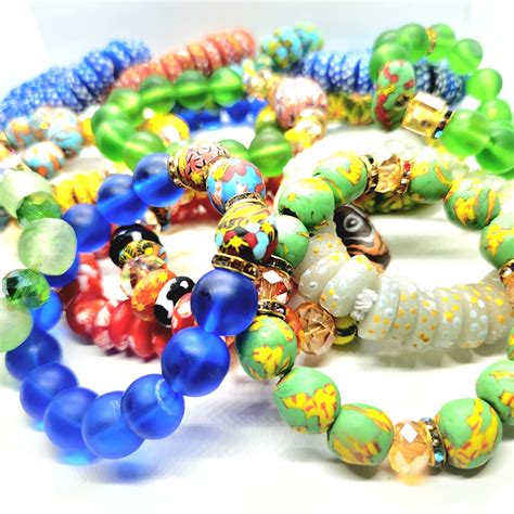 African Glass Beads Akos Creative