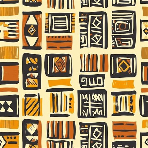Abstract African Seamless Pattern Premium Ai Generated Image