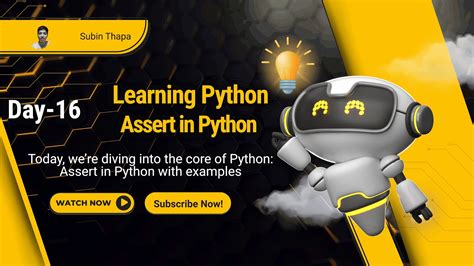 Day 16 Python Assert Statement Explained Learn Coding With Subin Youtube