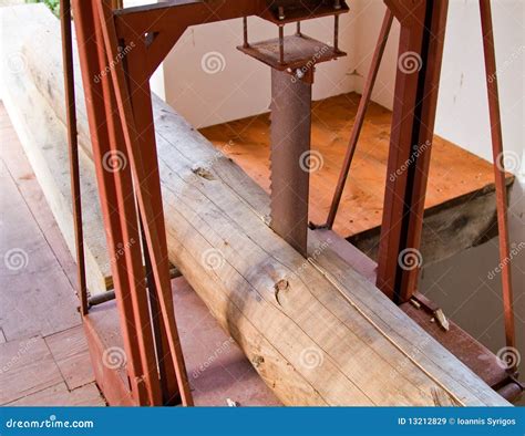 Old Wood Cutting Machine Stock Image Image Of Museum