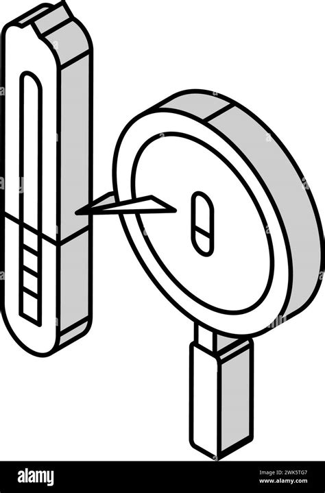 Reseaching Rfid Chip Isometric Icon Vector Illustration Stock Vector