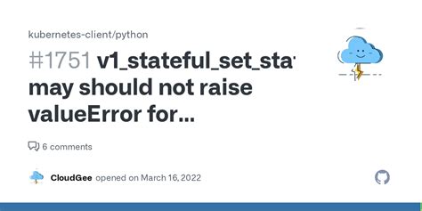 V1statefulsetstatuspy May Should Not Raise Valueerror For Availablereplicas · Issue 1751