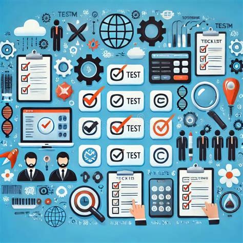 Software Testing Software Testing Checklist With Icons For Each Stock Illustration