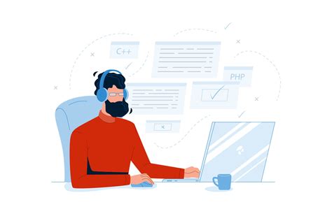 Man Coder Development Programming Graphic By Sevvectors · Creative Fabrica