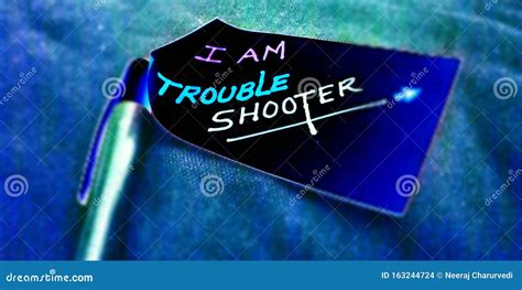 I Am Trouble Shooter Concepts On Illustrations Background Stock Photo