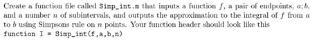 solved numerical analysis question please write the matlab